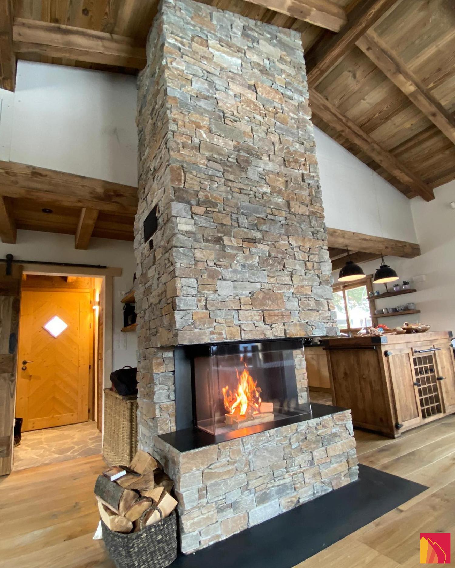 M-Design Luna Diamond 1000DC - Wood burning fireplace - 3 panes